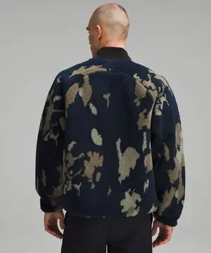 Lululemon Lab Fleece Bomber Jacket - Futuristic Moss Jacquard